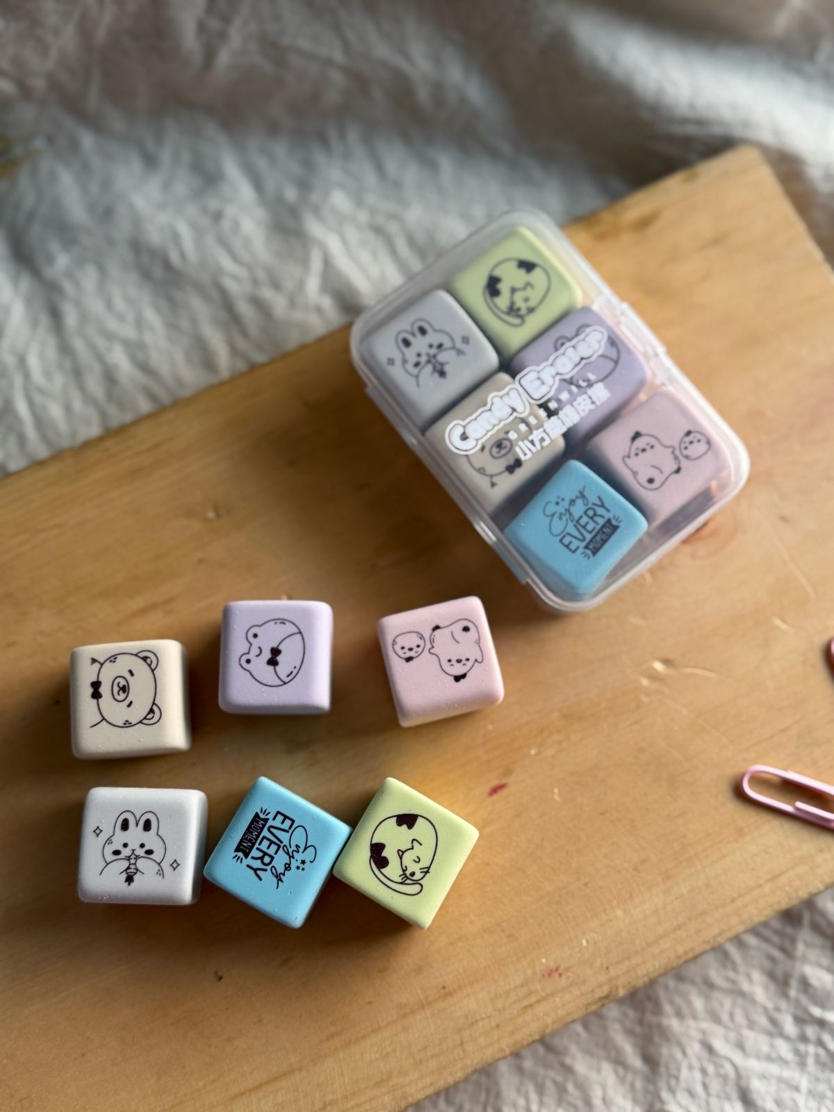 Candy Erasers – Box of 6 Mini Treats – Paper Monkee